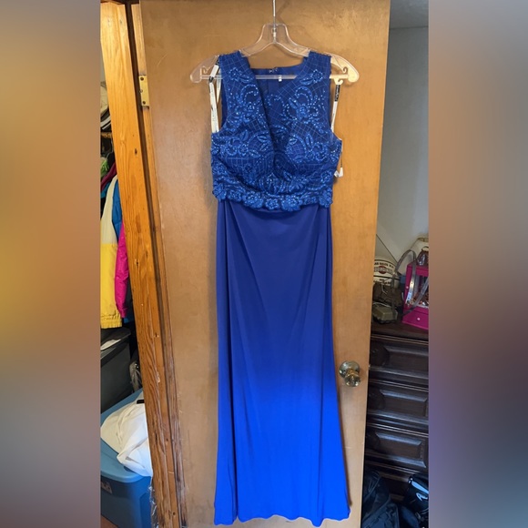 flair new york | Dresses | Flair New York Blue 2 Piece Prom Dress ...
